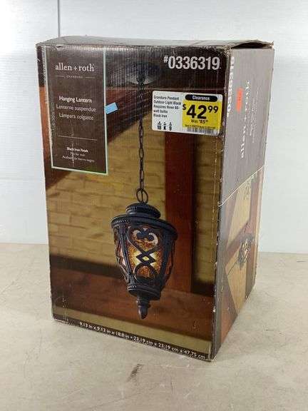 allen+roth Hanging Lantern - Hash Auctions
