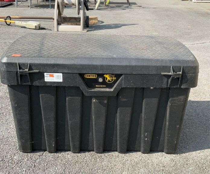 Contico xtreme tuff bin, 37”L x21”W x20”H, 50gal capacity - Hash Auctions