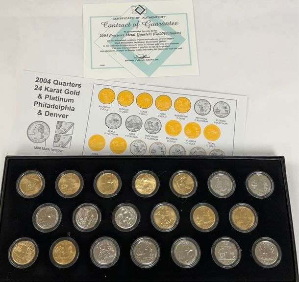 2004 quarters 24 karat gold and platinum Philadelphia and Denver - Hash ...