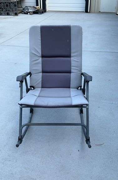 Canvas outdoor patio rocking chair - Hash Auctions