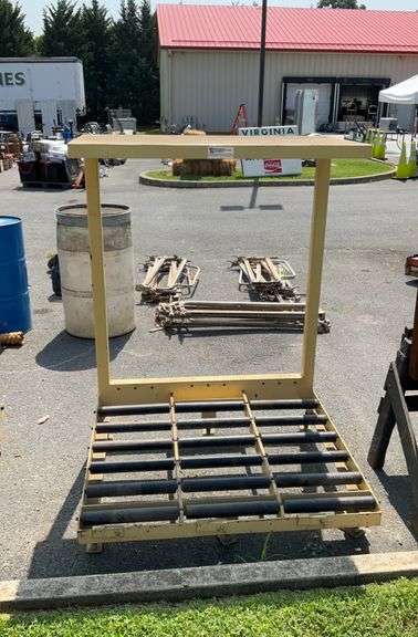 Electric Battery Rack Stand with Rollers, by Materials Handling ...