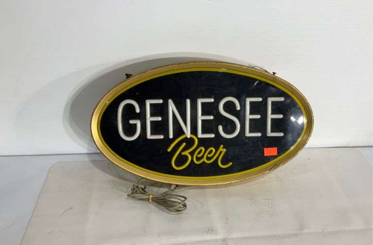 Double sided Genesee Beer advertising sign, 21.5x12, does not work ...