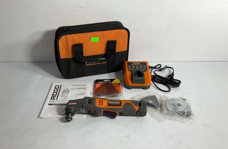 Ridgid 12V job max power handle tool with charger, attachments, and ...