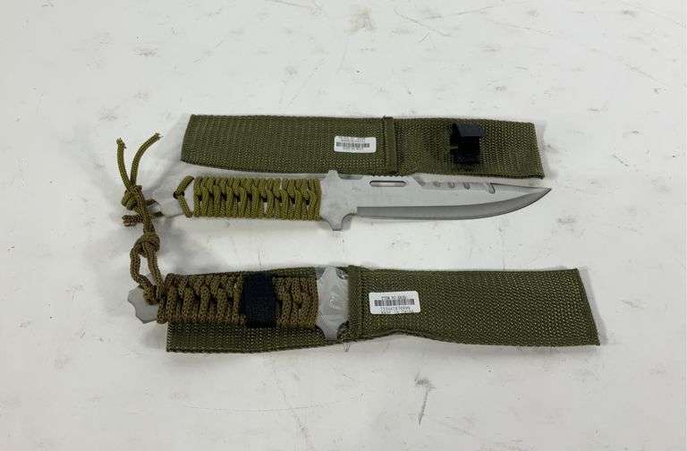 Two knives with sheaths, 6.5” blades - Hash Auctions