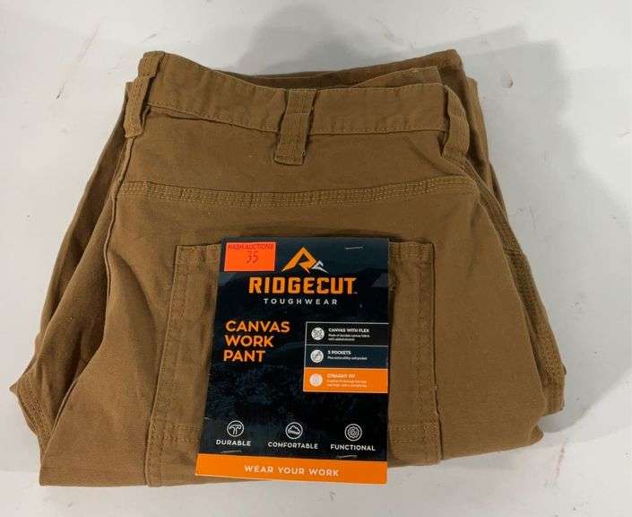 Ridge cut toughwear canvas work pants, size 36x34 - Hash Auctions