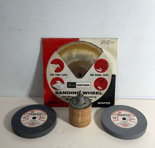Sanding wheel, grinding wheels, and sanding drum - Hash Auctions