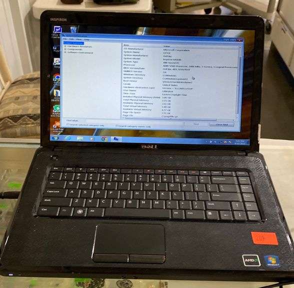Dell Inspiron laptop computer windows 7 - Hash Auctions