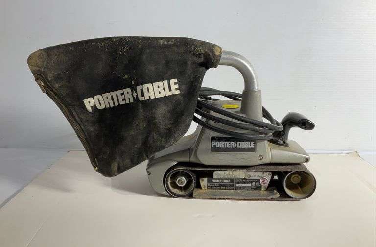 Porter Cable dustless belt sander, model 362, powers on - Hash Auctions