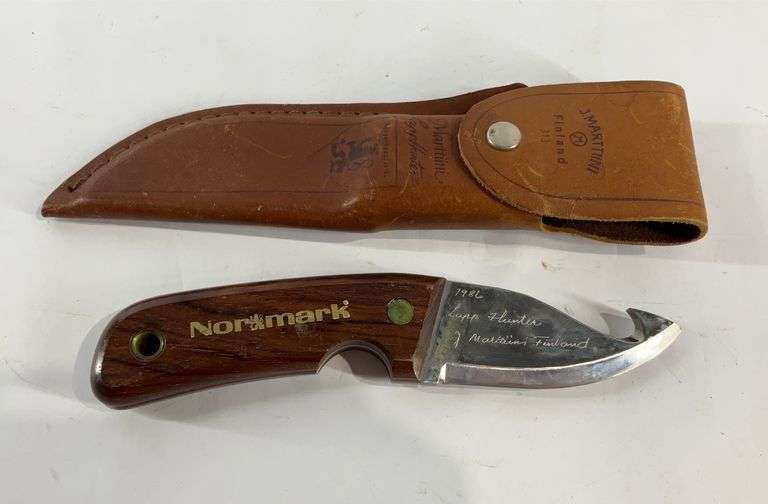 Normark J. Marttiini Finland 313 knife with sheath 7.5in total - Hash Auctions
