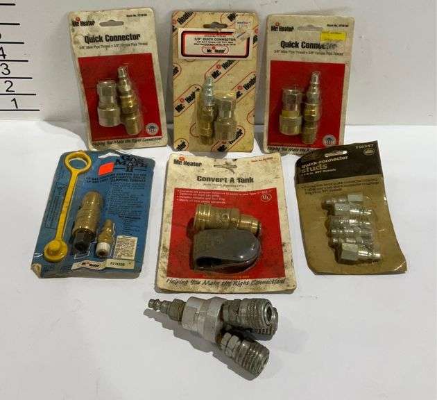 Hardware, Quick connector fittings, gas coupling adapter kit, etc ...