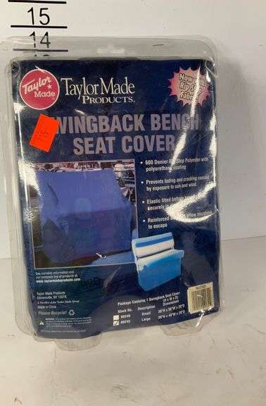 Taylor Made swingback bench seat cover in packaging - Hash Auctions
