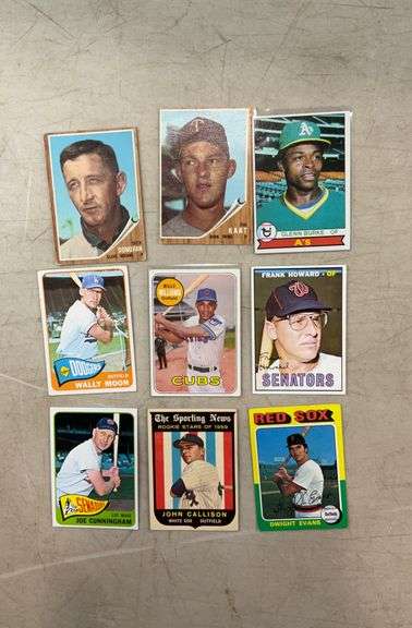 Vintage Baseball card group. 1959 Topps Johnny Callison Rookie,1965 ...