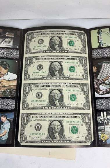Engraving and printing 1981 series dollar bills uncut - Hash Auctions
