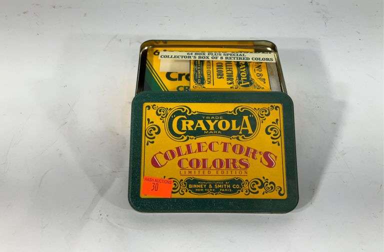 Crayola collector’s colors limited edition crayons in tin - Hash Auctions