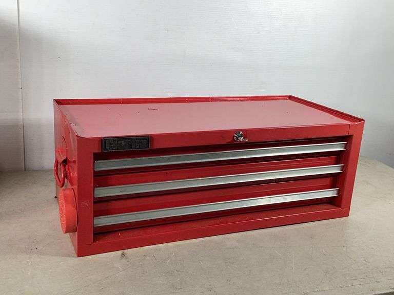 3-Drawer Clarke Tool Chest w/ Misc. Tools, has key - Hash Auctions