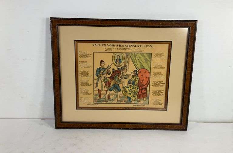 Framed French doctor print, 23x18” - Hash Auctions