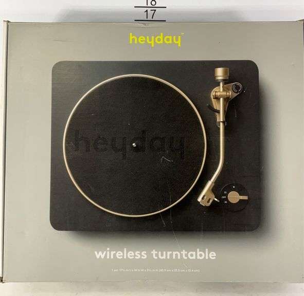 Heyday wireless turntable in box. Powers up. - Hash Auctions