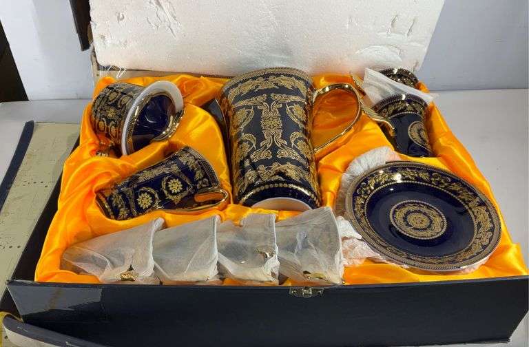 Thun 1794 24CT GOLD China Set - Made in Czech Republic - Orional Kobalt ...