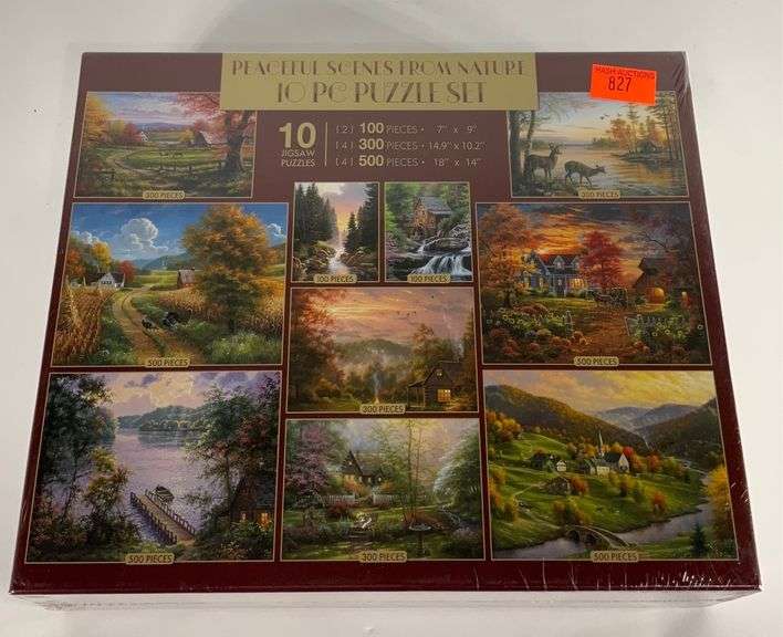 Brand new Peaceful scenes from nature 10 jigsaw puzzle set. - Hash Auctions