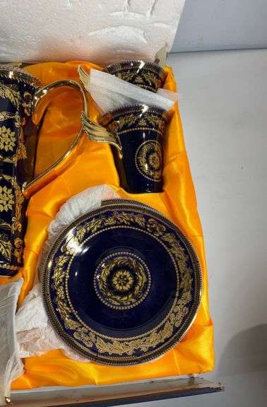 Thun 1794 24CT GOLD China Set - Made in Czech Republic - Orional Kobalt ...