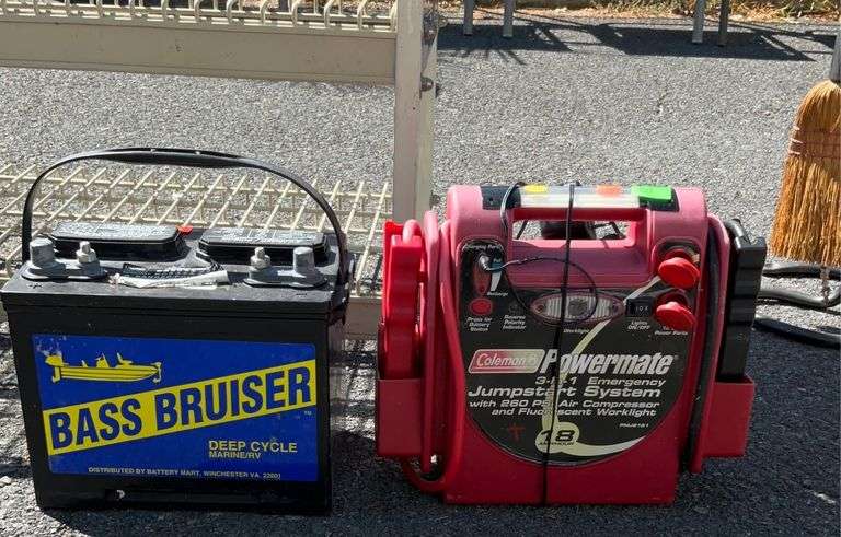 Car battery, Coleman powermate jumpstart system, both non tested by ...