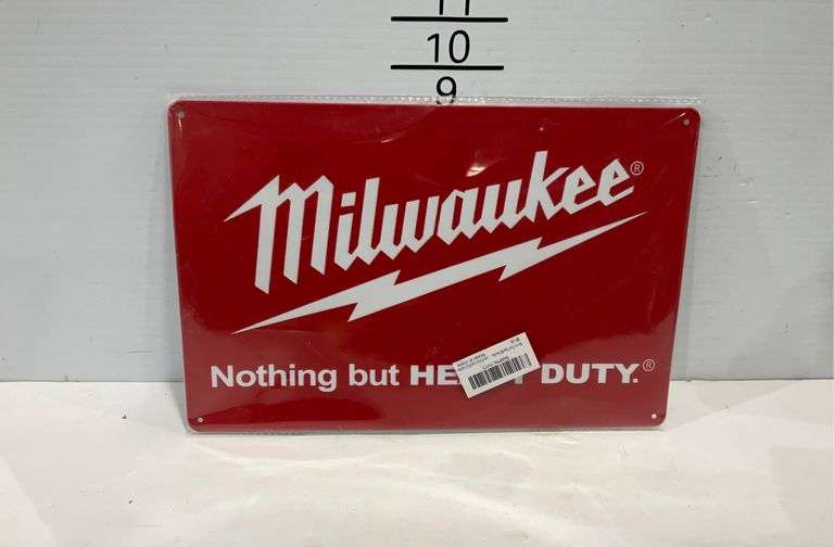Milwaukee metal sign, 8”x12” - Hash Auctions