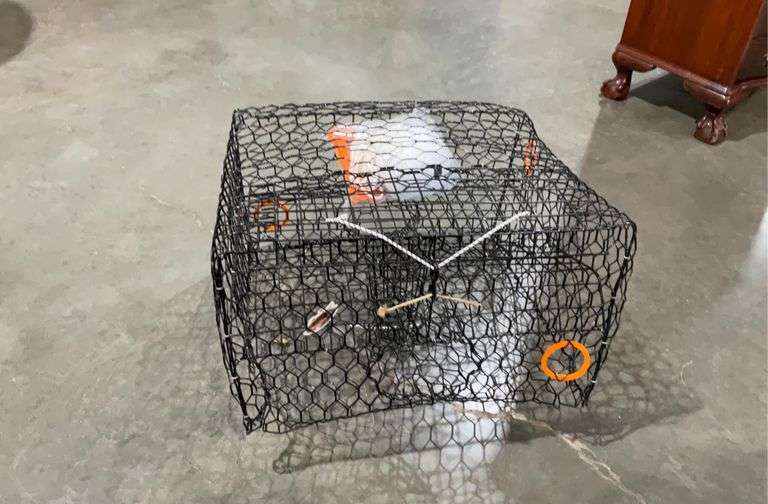 American blue claw 3/4 Hex Trap Complete 1-6" Bouy 1-15' #6 Crab Rope 2 ...