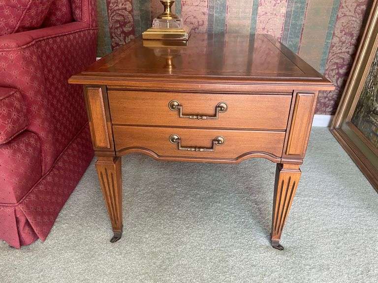 Vintage Wooden Side Table - Halfhill Auction Group