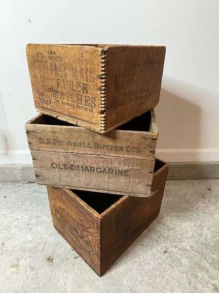 Antique Wooden Crates - Halfhill Auction Group