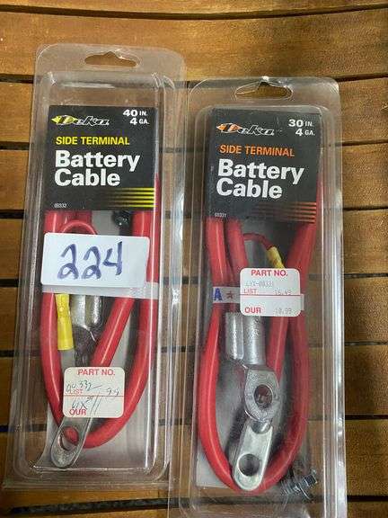 DEKA SIDE TERMINAL BATTERY CABLES - Dallas Online Auction Company