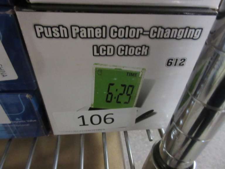 PUSH PANEL COLOR CHANGING LCD CLOCK - Dallas Online Auction Company