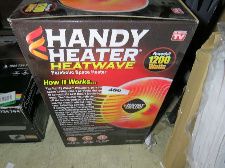 HANDY HEATER HEAT WAVE PARABOLIC SPACE HEATER 1200 WATTS - Dallas ...