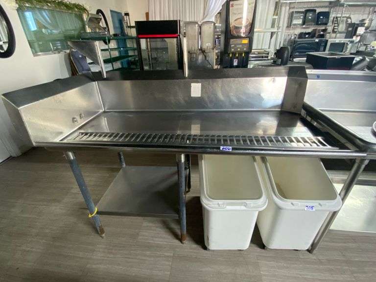5FT STAINLESS STEEL WASH STATION WITH UNDER STORAGE AND SHELF RACK ...