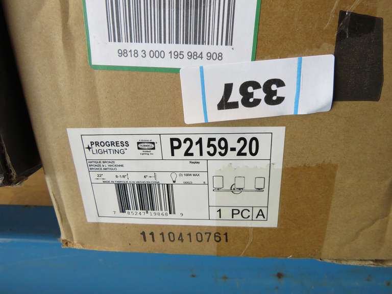 PROGRESS P2159-20 REPLAY 3 LIGHT 22 INCH ANTIQUE BRONZE BATH VANITY ...