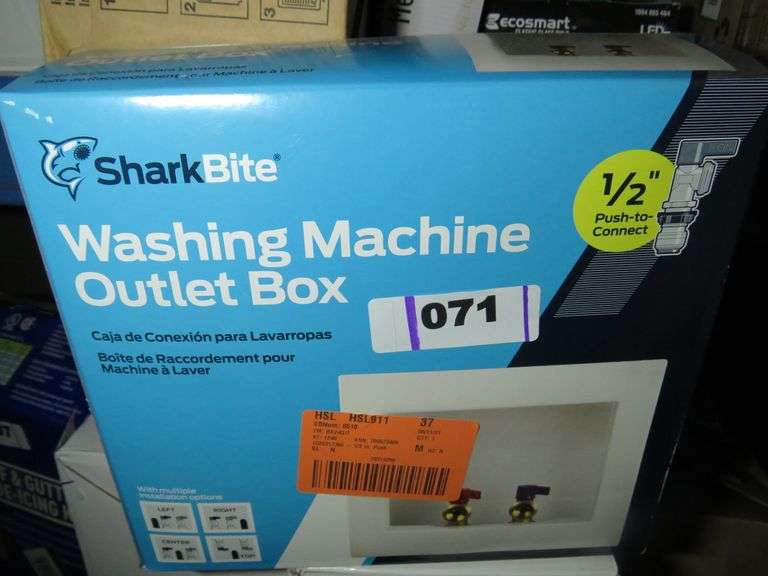 SHARK BITE WASHING MACHINE OUTLET BOX - Dallas Online Auction Company