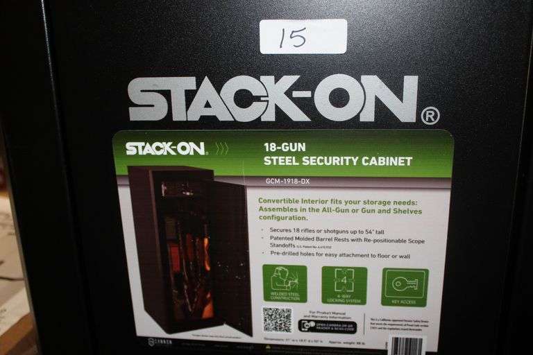 STACK-ON 18-GUN KEY LOCK SECURITY CABINET, BLACK $249.00 AT THE HOME ...