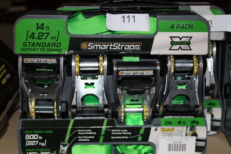SmartStraps 1-in x 14-ft Ratcheting Tie Down - Dallas Online Auction ...
