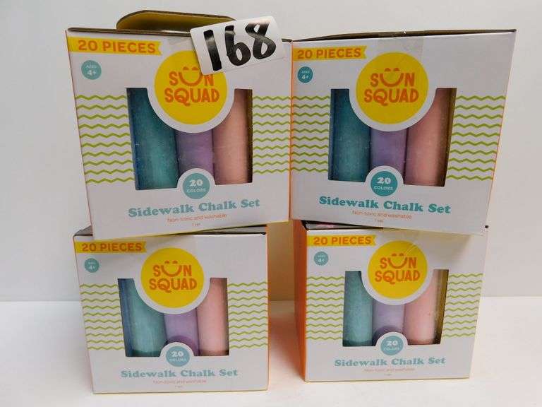 SUN SQUAD SIDEWALK CHALK SET OF 20 COLORS - Dallas Online Auction Company