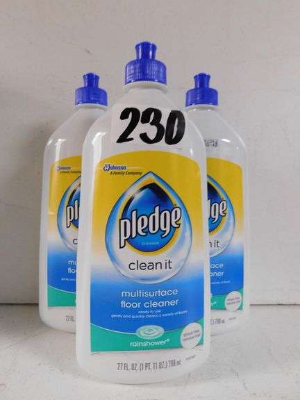PLEDGE CLEAN IT MULTISURFACE FLOOR CLEANER IN RAINSHOWER SCENT 27FL OZ ...