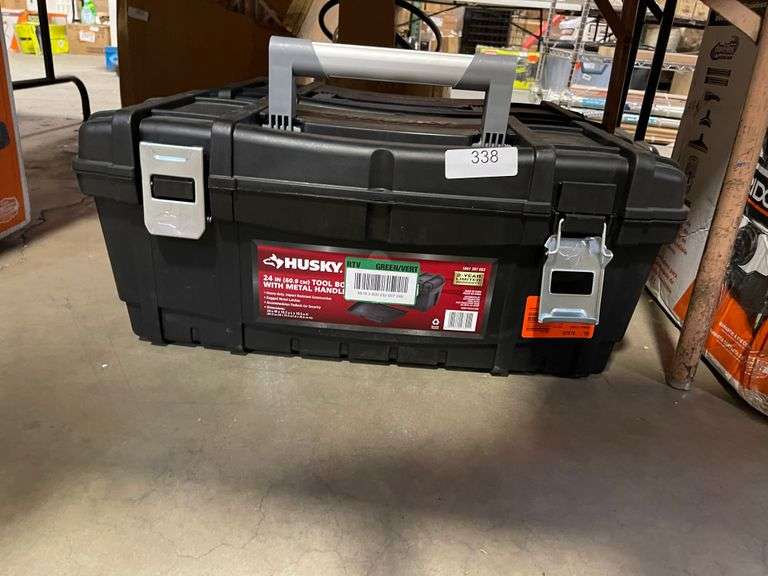 Husky 24 in. Tool Box, Black - Dallas Online Auction Company