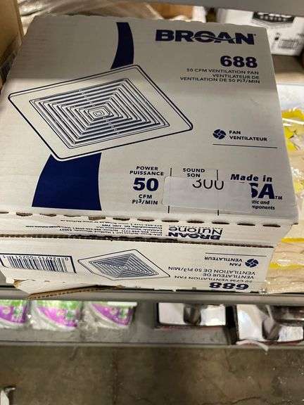 Broan 688 Bathroom Exhaust Fan With Duct - Dallas Online Auction Company