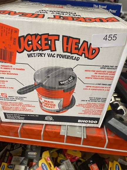 Bucket Head 5 Gal Wet Dry Vac - Portable Pro Industrial Vacuum Cleaner ...