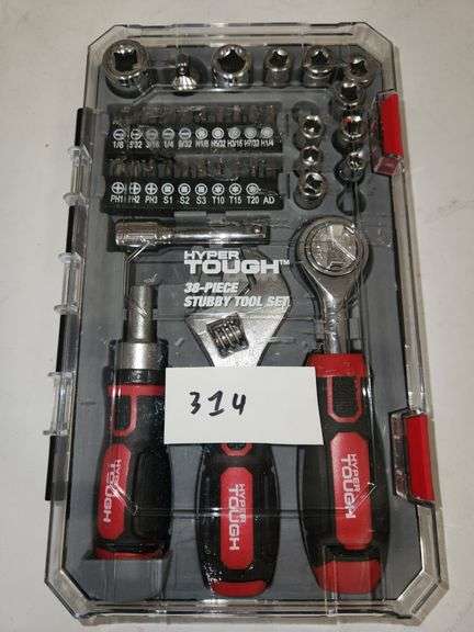 Hyper Tough 38 Piece Multi-size Stubby Wrench and Socket Set UJ80989A ...