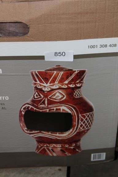 CLAY TIKI CHIMINEA - Dallas Online Auction Company