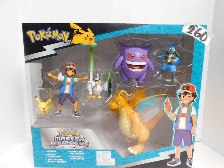 POKEMON MASTER JOURNEYS THE SERIES BATTLE FIGURES WITH 5 POKEMON AND ...