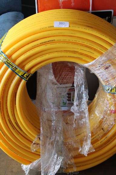 50FT YELLOW FLEX HOSE $80 HD - Dallas Online Auction Company