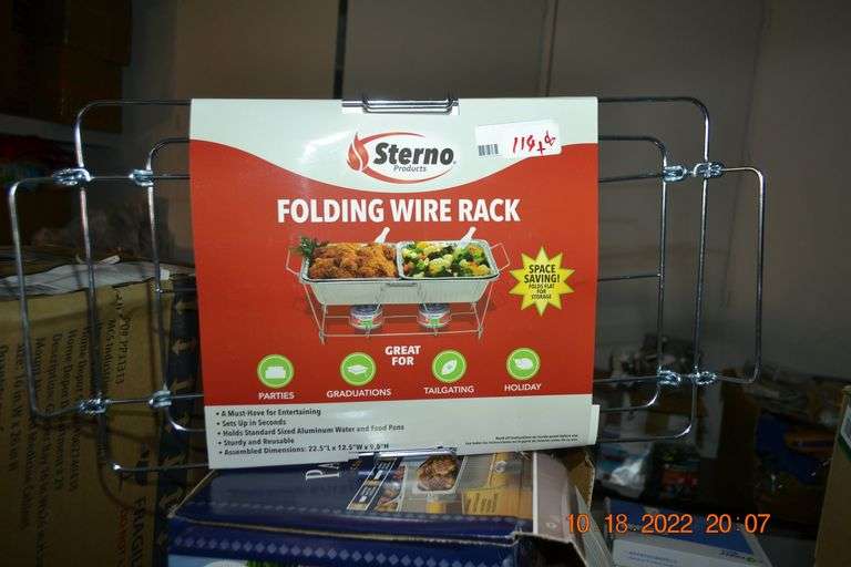 STERNO FOLDING WIRE RACK - Dallas Online Auction Company