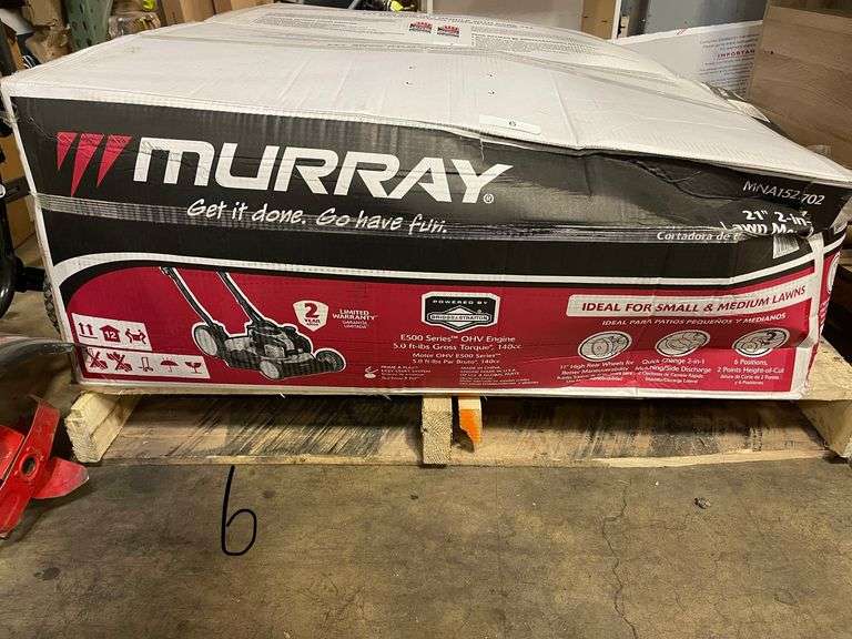 Murray 21 in. 140 cc Briggs and Stratton Walk Behind Gas Push Lawn ...