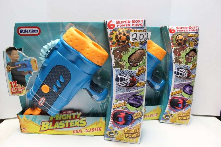 LITTLE TIKES MY FIRST MIGHTY BLASTER DUAL BLASTER WITH 6 SUPER SOFT ...