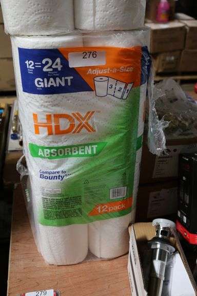 HDX ABSORBENT 18 PACK PAPER TOWELS - Dallas Online Auction Company